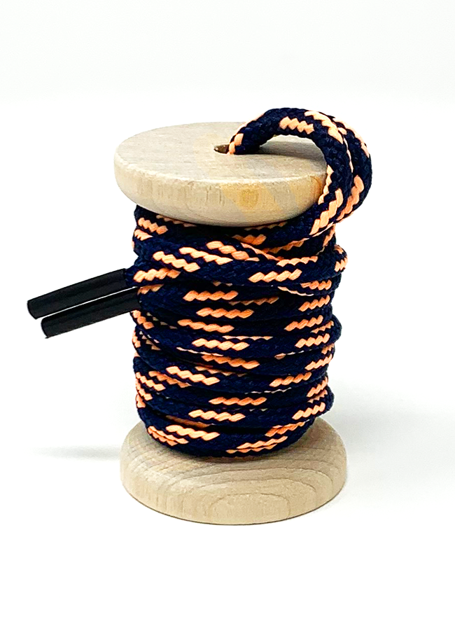 Navy & Peach Boot Laces – Whiskers Laces